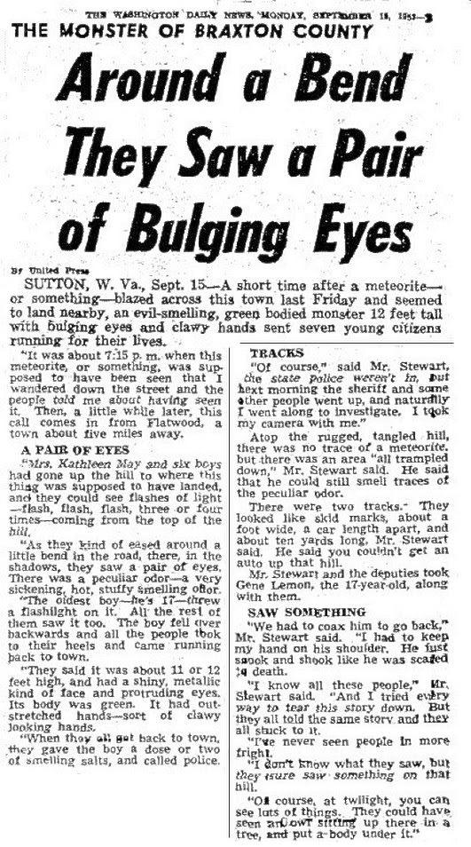 Historic UFOs - The Monster Of Braxton County