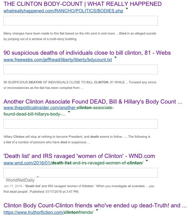 Do A Search For 'The Clinton Death List' If You Haven't